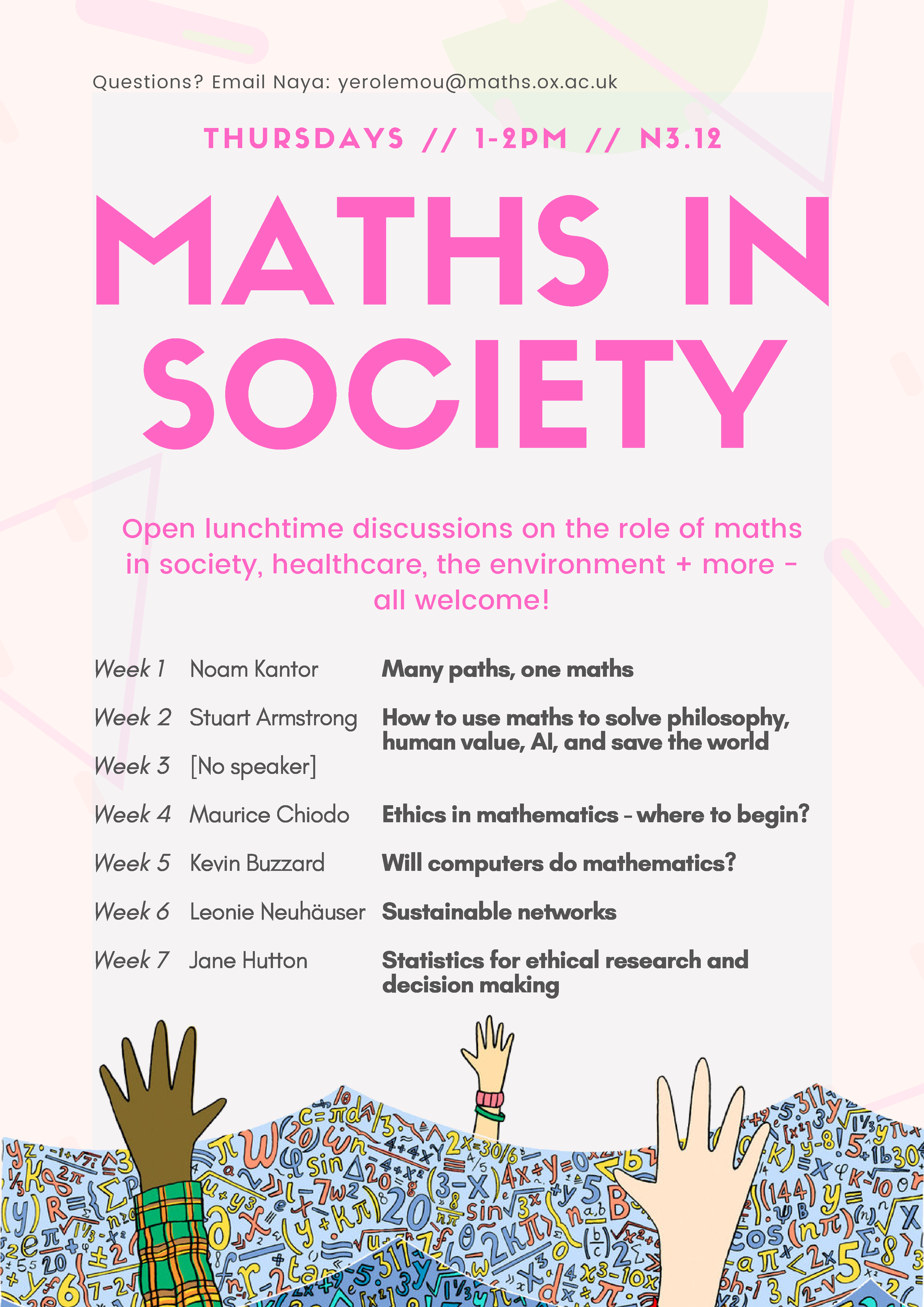 Maths in Society | Mathematical Institute